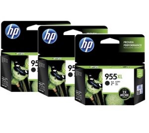 3 Pack Genuine HP 955XL Black Ink Cartridge L0S72AA - Australian Eco Print